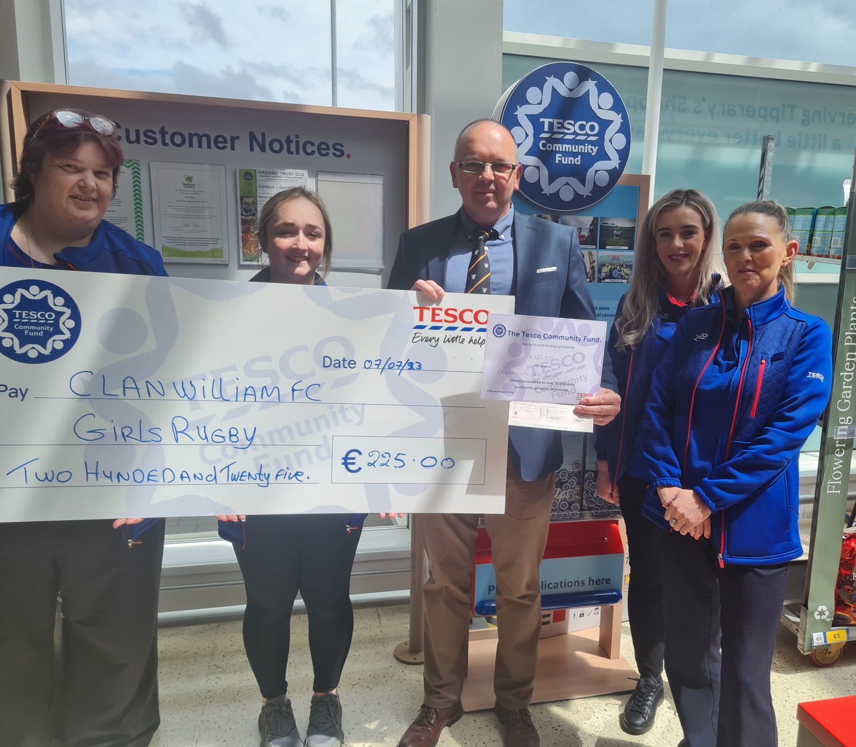 Special Thanks to TESCO IRELAND - Clanwilliam F.C